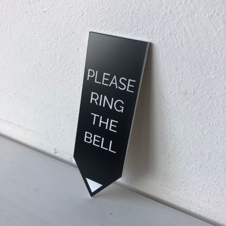 Please Ring the Bell Arrow Sign - Doorbell Sign - Ring Bell Sign - Etsy