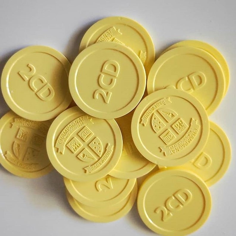 Custom Embossed Plastic Tokens With Your Design Add Your - Etsy