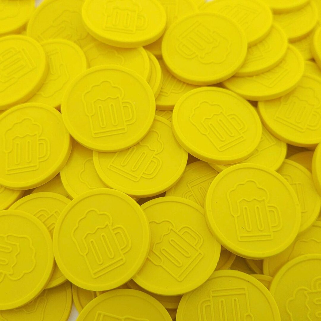Beverage Tokens for Events and Festivals | Yellow Plastic Tokens With ...