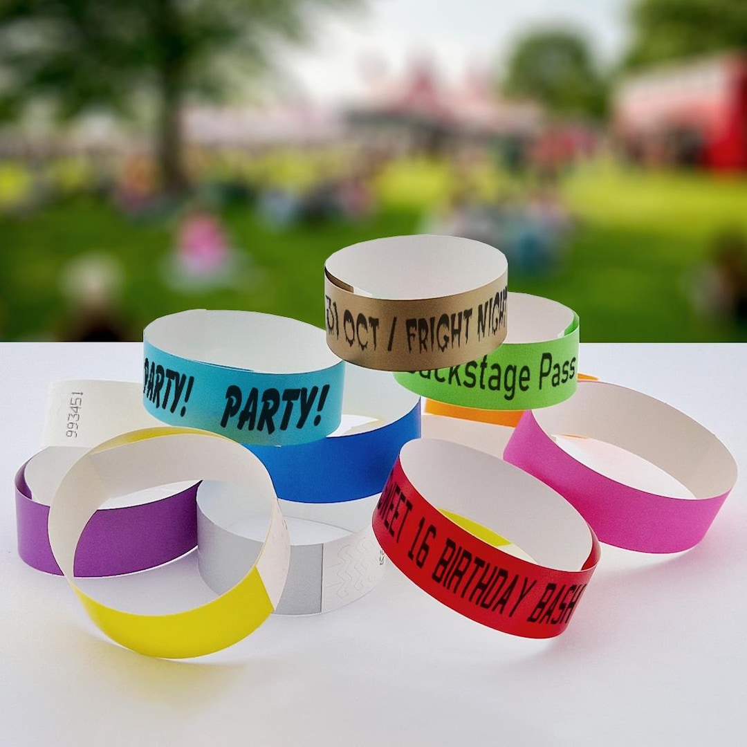 Party Wristbands With Your Own Design | 100 Pieces | Identity ...