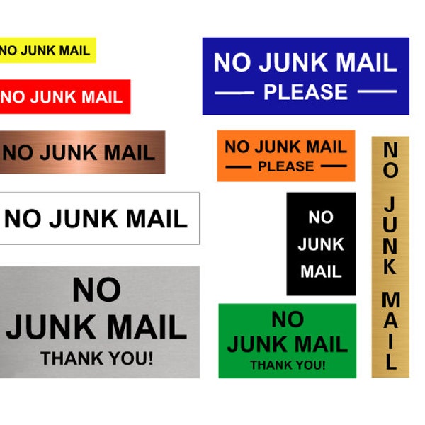 No Junk Sign - Etsy