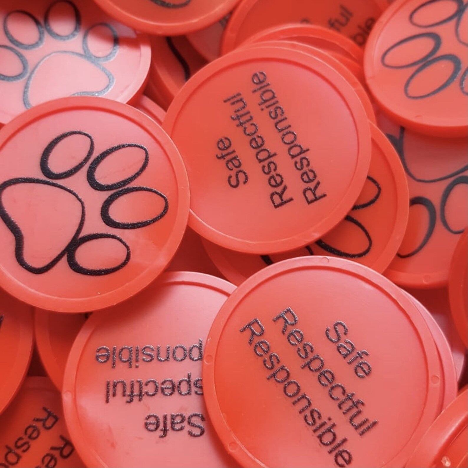 Custom Plastic Tokens Printed With Your Full Color Design | Etsy