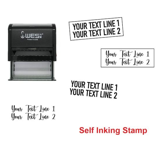 Custom Self Inking Text Stamp Personalized Snapchat or - Etsy