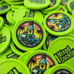 Custom Plastic Tokens Printed With Your Full Color Design - Add Your ...