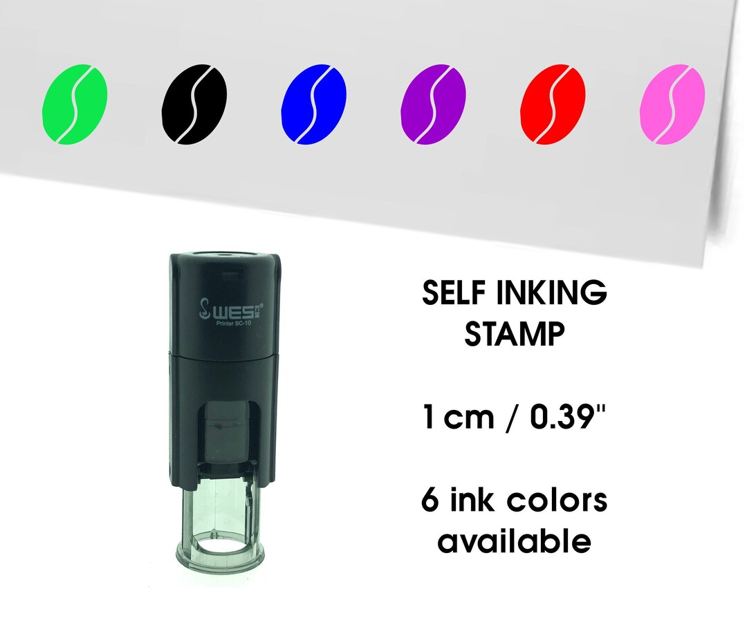 Coffee Bean Mini Stamp - Loyalty Card Stamp - Planner Stamp - 10mm - Etsy