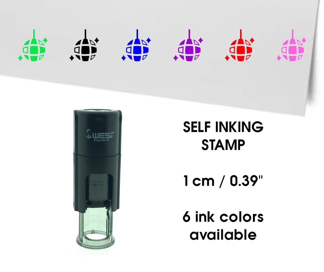 Disco Ball Party Mini Stamp - Loyalty Card Stamp - Planner Stamp - 10mm ...