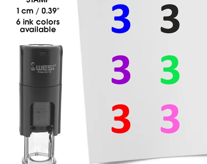 Number Rubber Stamps - Etsy UK