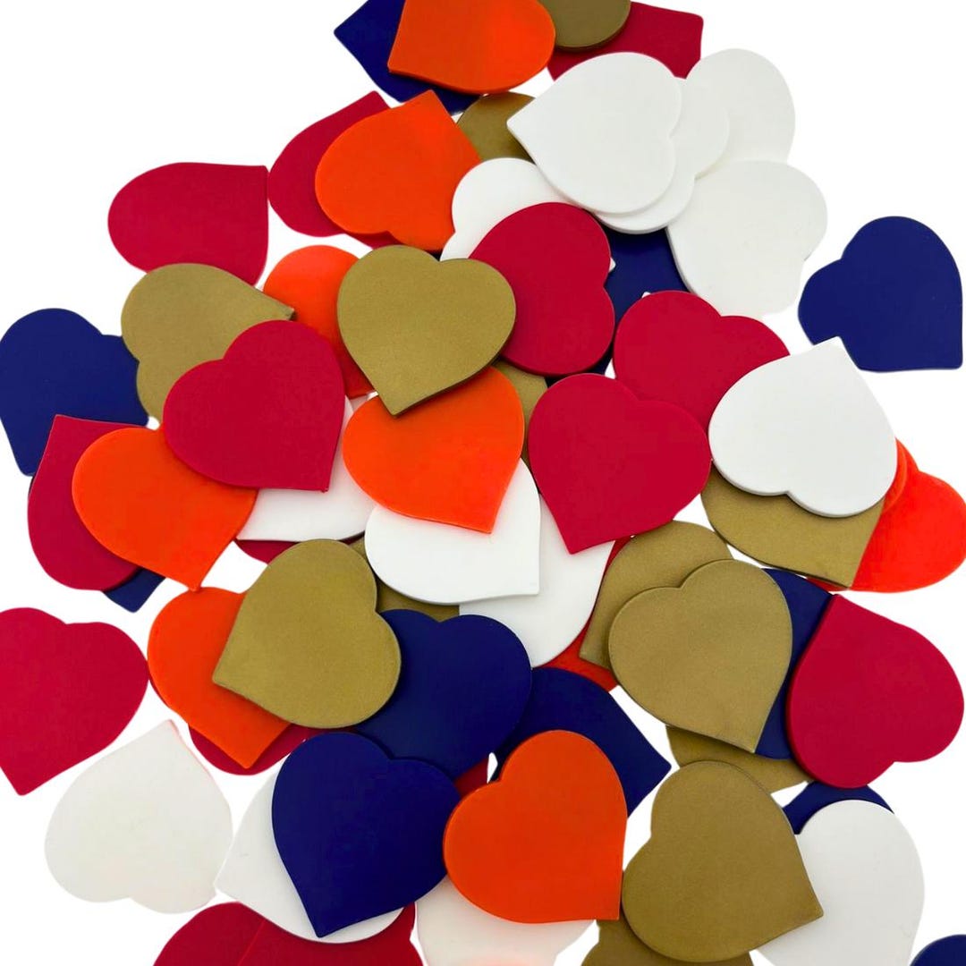 Hearts Tokens With Your Design in 5 Colors | Drink Tokens | Keepsake ...
