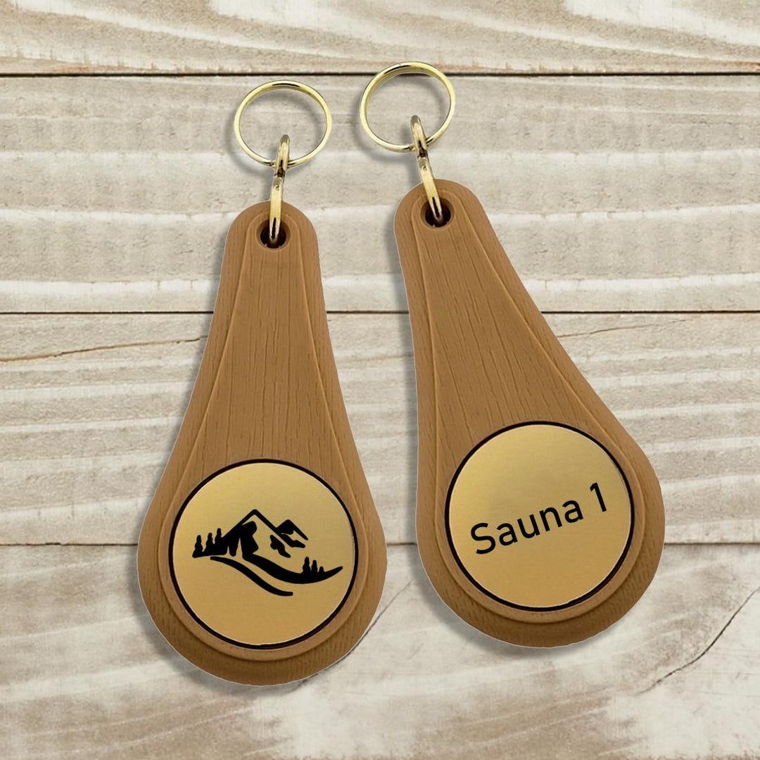 Wellness Hotel Keychain With Your Logo, Personalized Keychain With Text ...