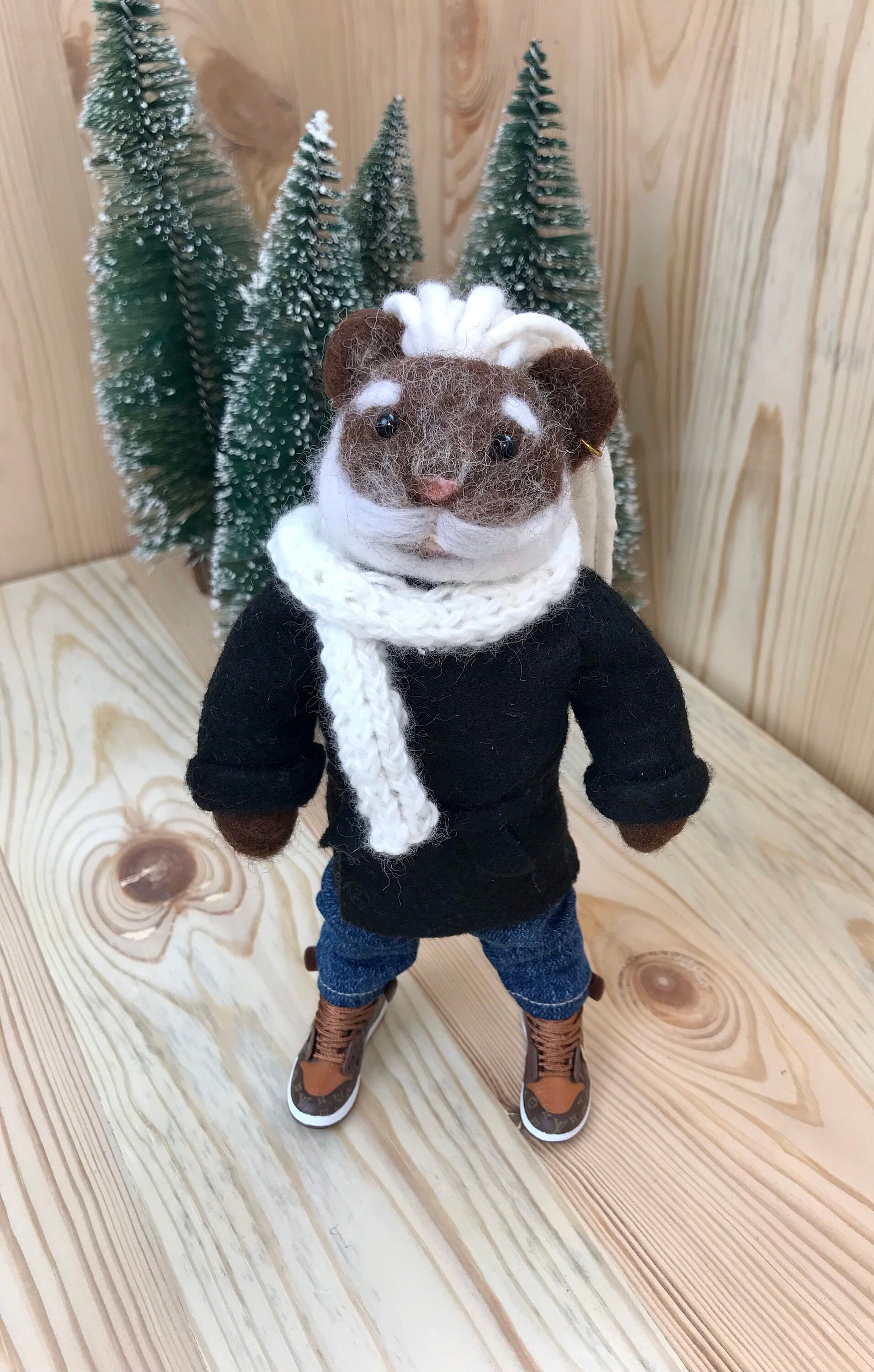 Needle Felted Beaver Wool Beaver With Dreadlocks. Needle - Etsy UK