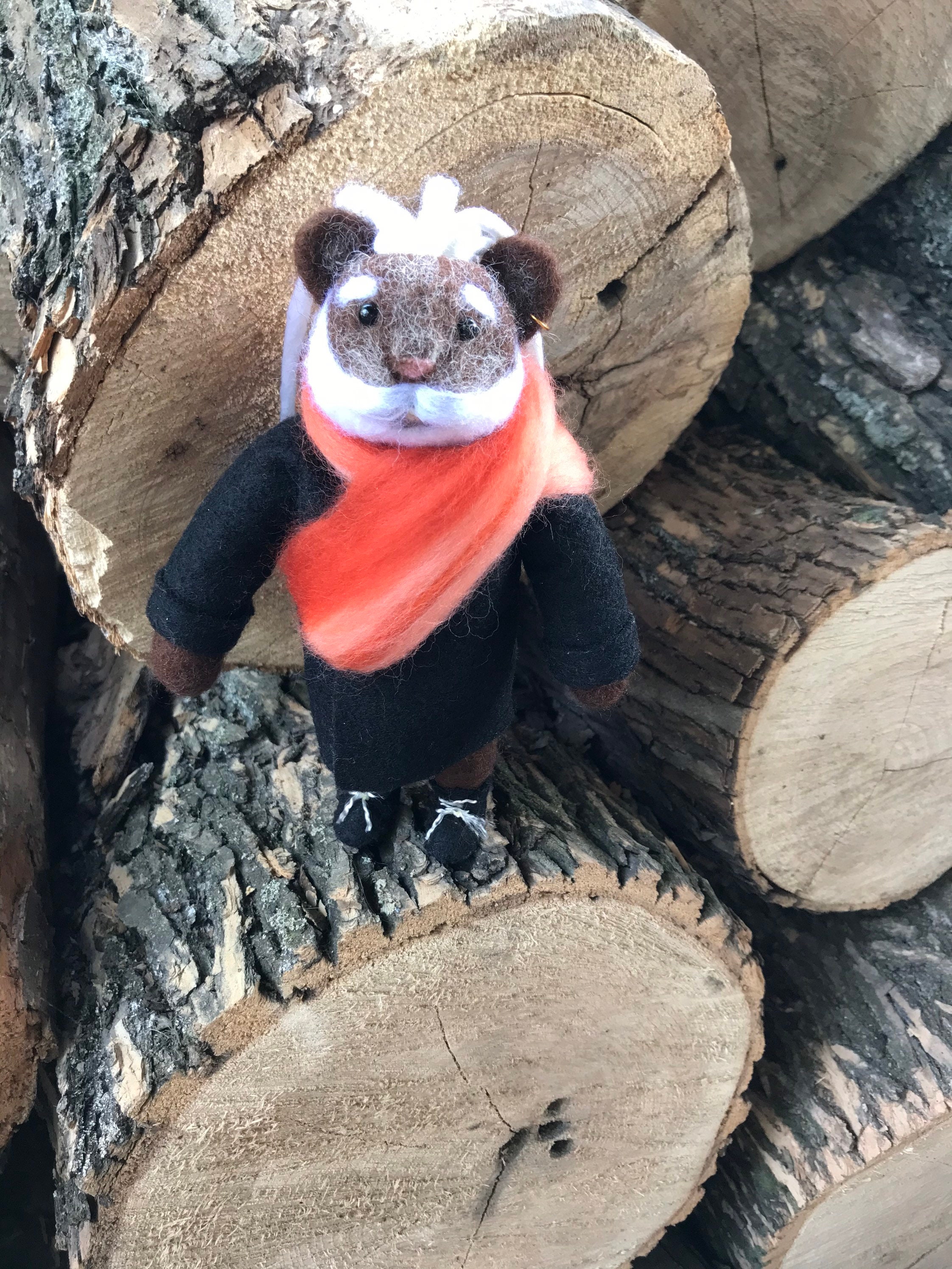 Needle Felted beaver with dreadlocks. Wool beaver. Wool | Etsy