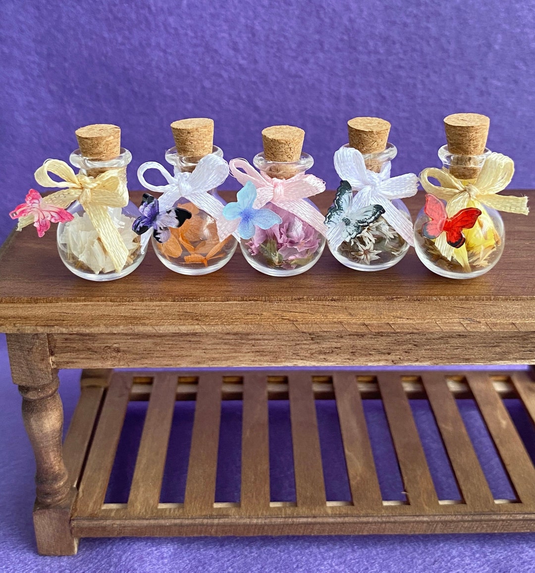 Miniature Herbarium Jars Dollhouse Miniature Jars With Tiny Dried ...