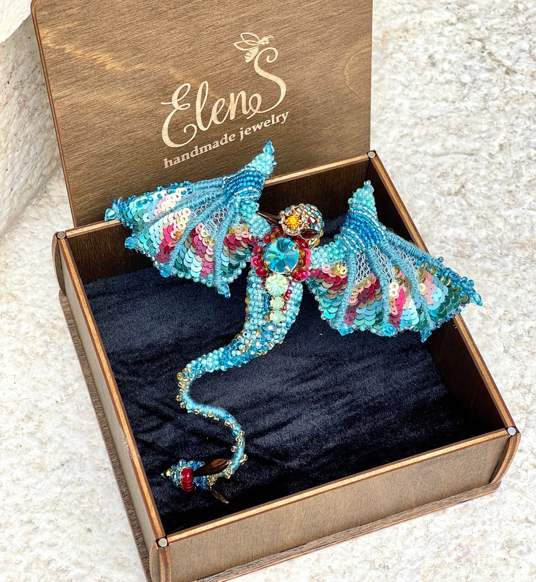 Exclusive Queen Dragon Brooch , Mother of Dragon Pin, Large Handmade Dragon, Dragon Lovers Gift ...