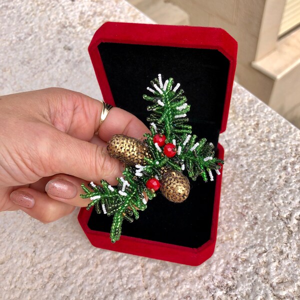 Beaded Brooch - Etsy