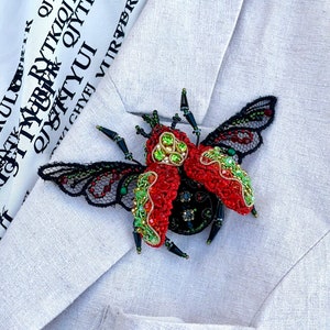 Goliath Beetle Brooch,moth Brooch, Big Bug Pin , Insect Brooch, Gift ...