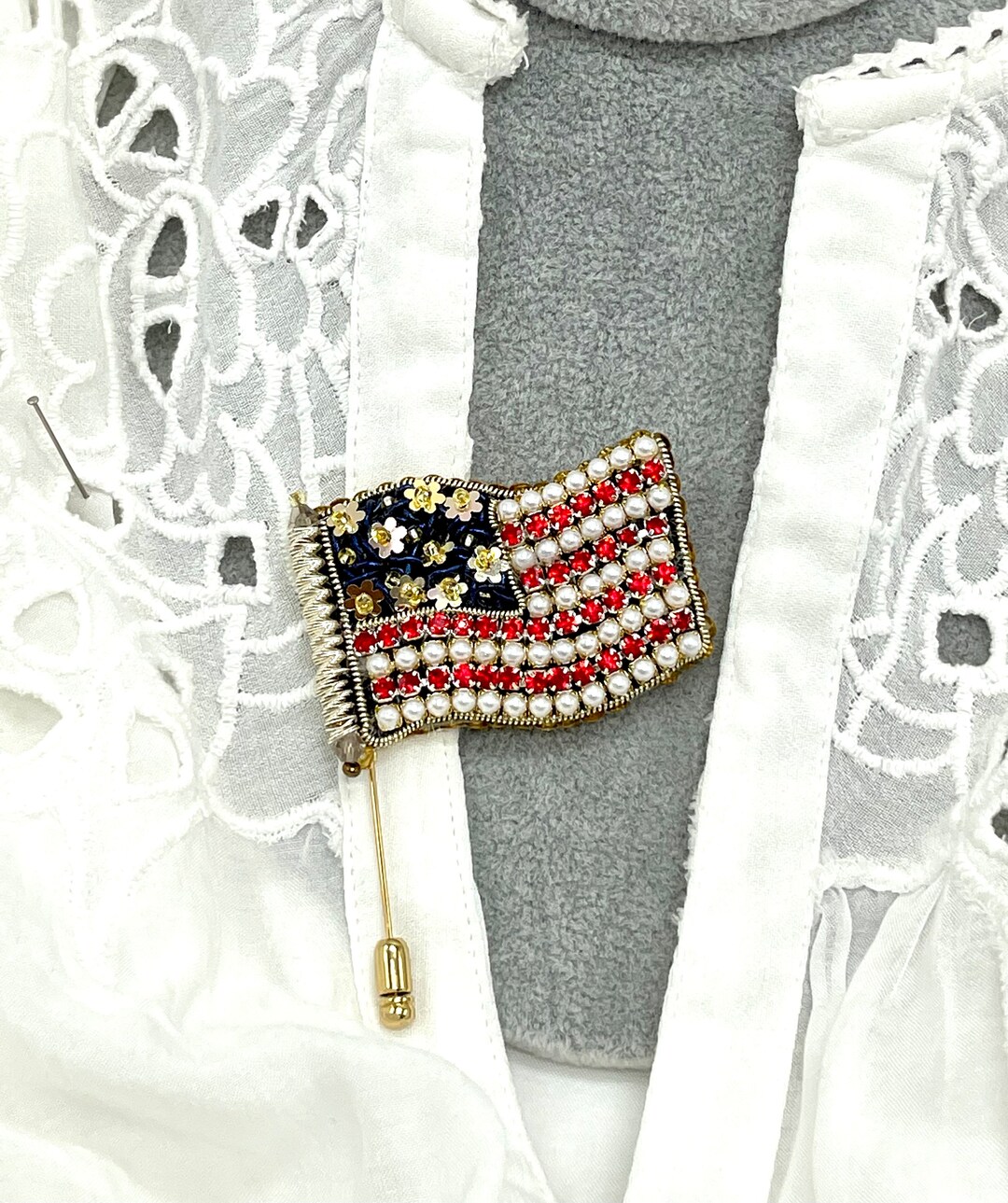 Th of July Independence Day US Flag Brooch Pin, American Independence ...