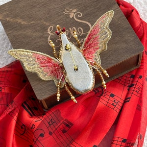 Goliath Beetle Brooch, Red Scarlet & Gold Big Beetle Pin , Insect ...