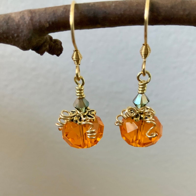 Pumpkin Earrings - Etsy