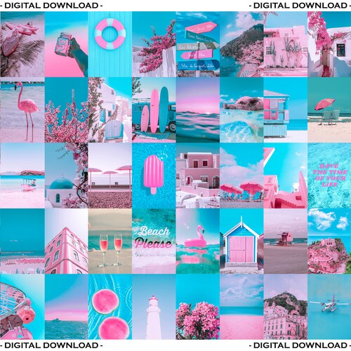 Preppy Wall Collage Kit 50 Pcs - Etsy