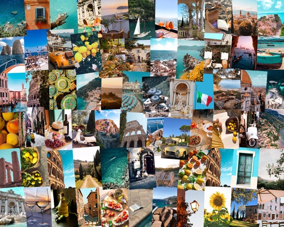 75PCS Travel Collage Italy Collage Wanderlust Collage City | Etsy