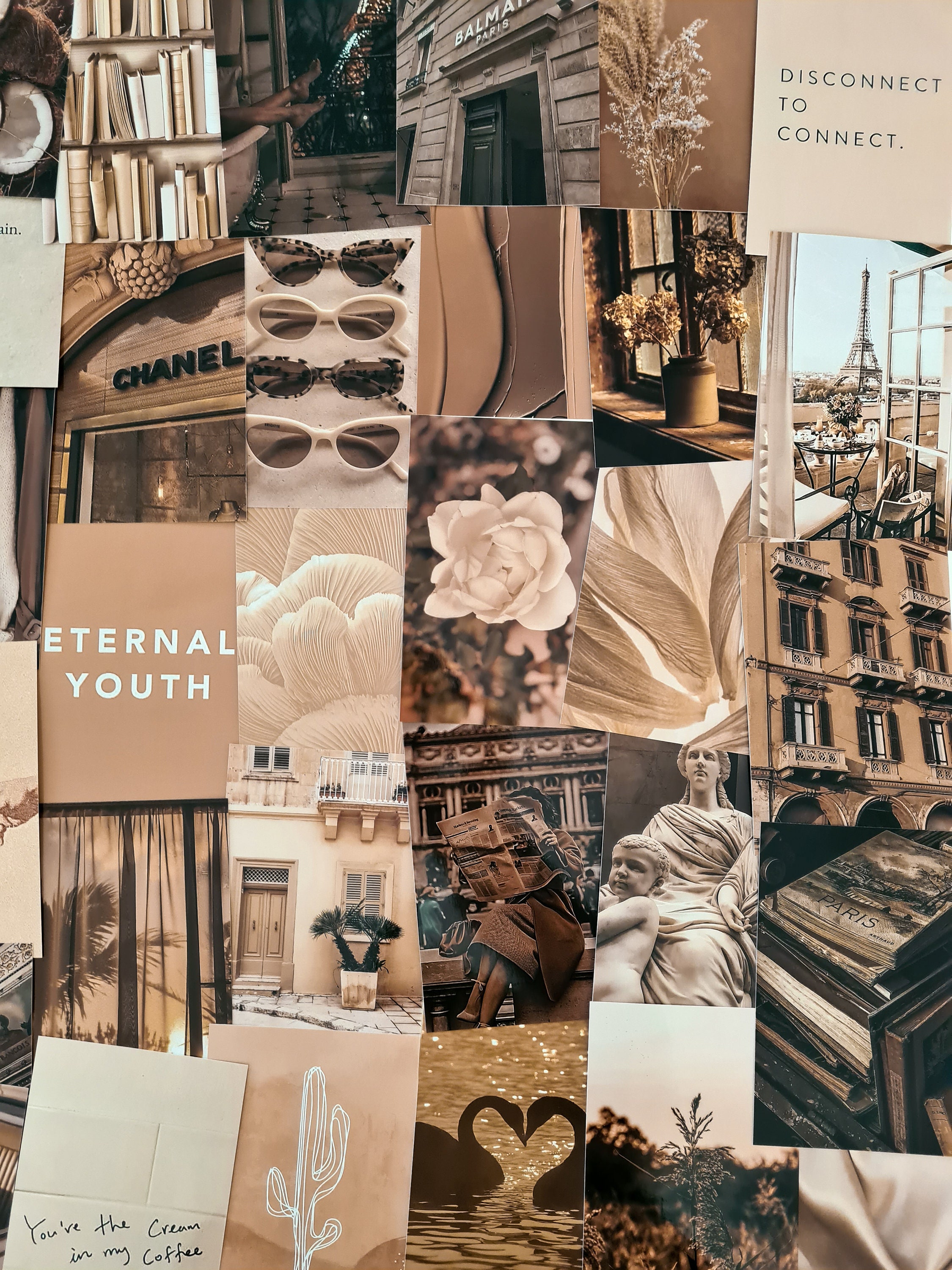 Beige Collage, Beige Aesthetic, Neutral Collage, Collage Kit, Cream ...