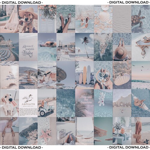 Wall Collage Kit Beach Blue Aesthetic DIGITAL DOWNLOAD 50 | Etsy Australia Wall Collage Kit Beach Blue Aesthetic DIGITAL DOWNLOAD 50 | Etsy Australia