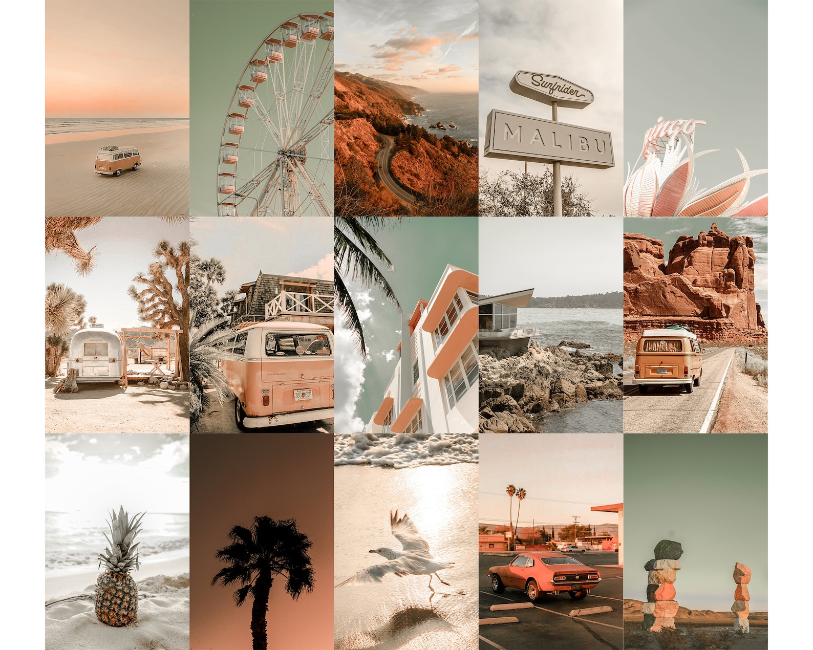 Summer Collage, Travel Collage, Printable Collage, Beach Collage Kit ...