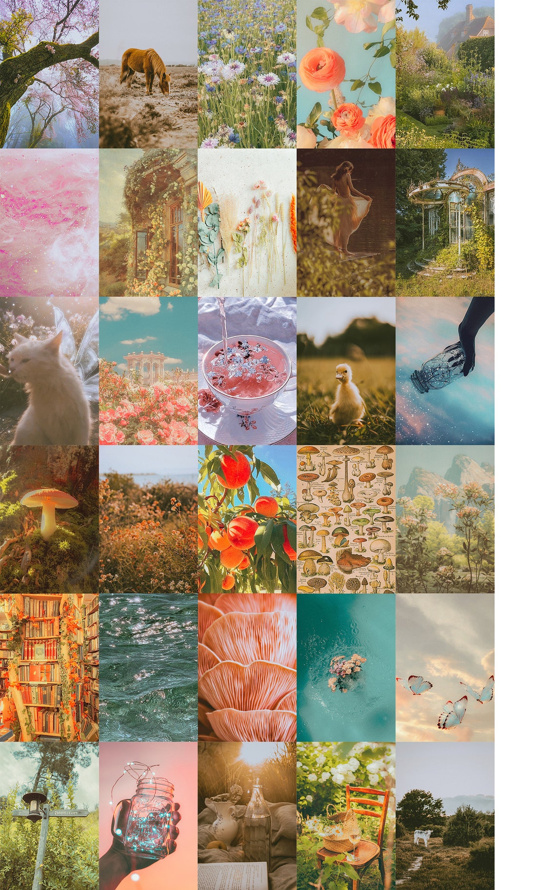 120 PCS Cottagecore Collage, Cottagecore Aesthetic, Collage Kit ...