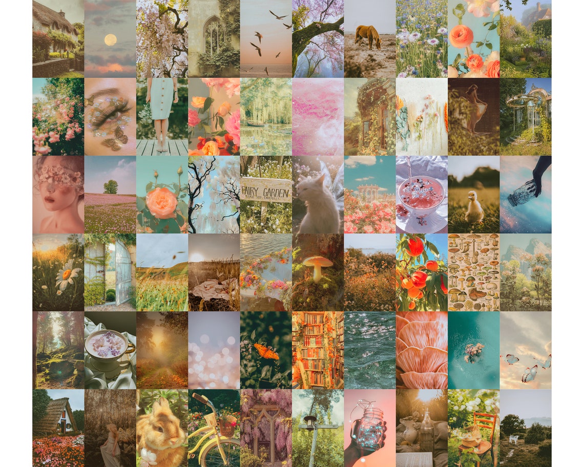 120 PCS Cottagecore Collage, Cottagecore Aesthetic, Collage Kit ...
