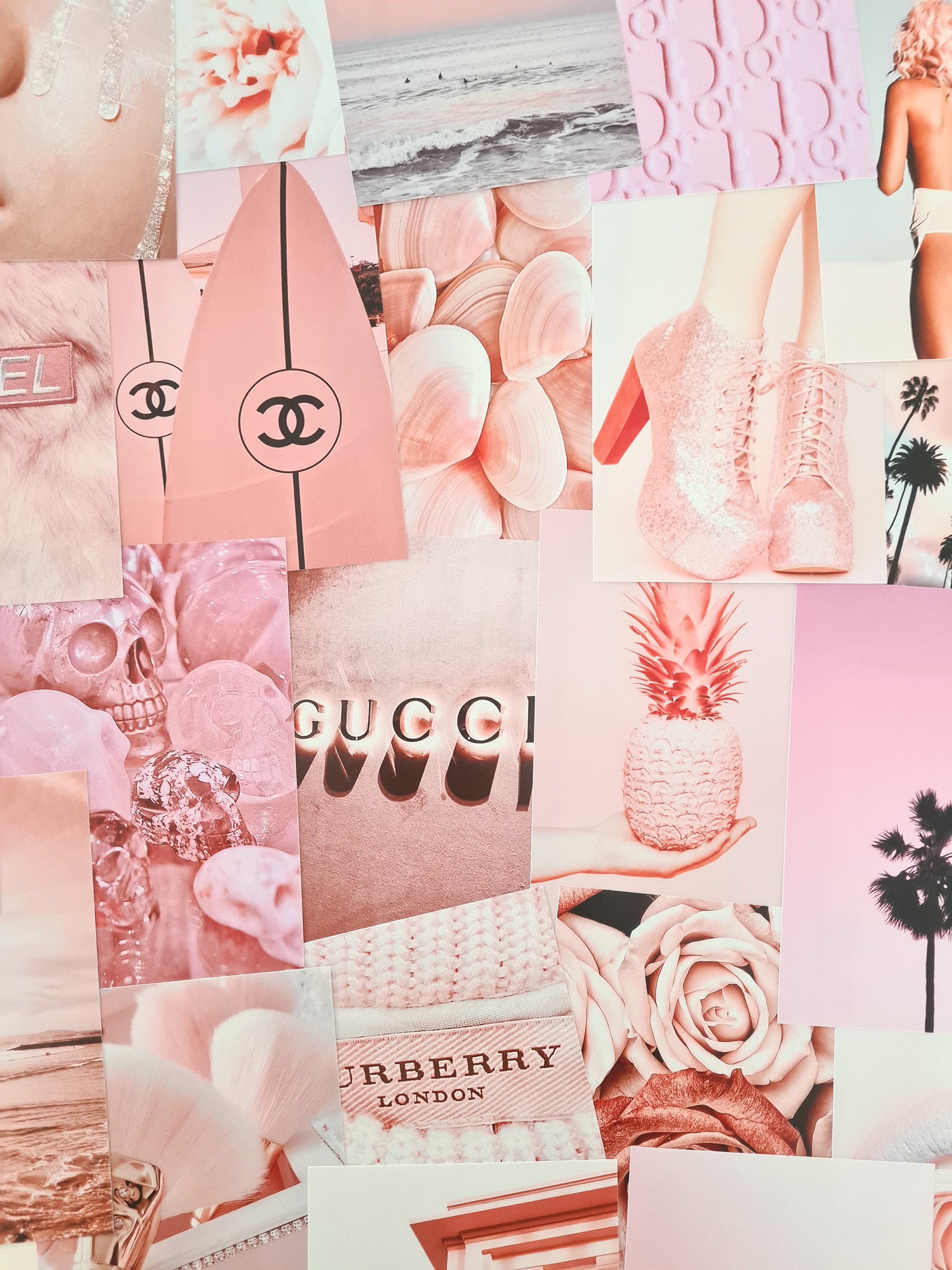 Pink Collage Wall Decor Collage Pink Pink Aesthetic Wall Blush Pink Collage Collage Dorm