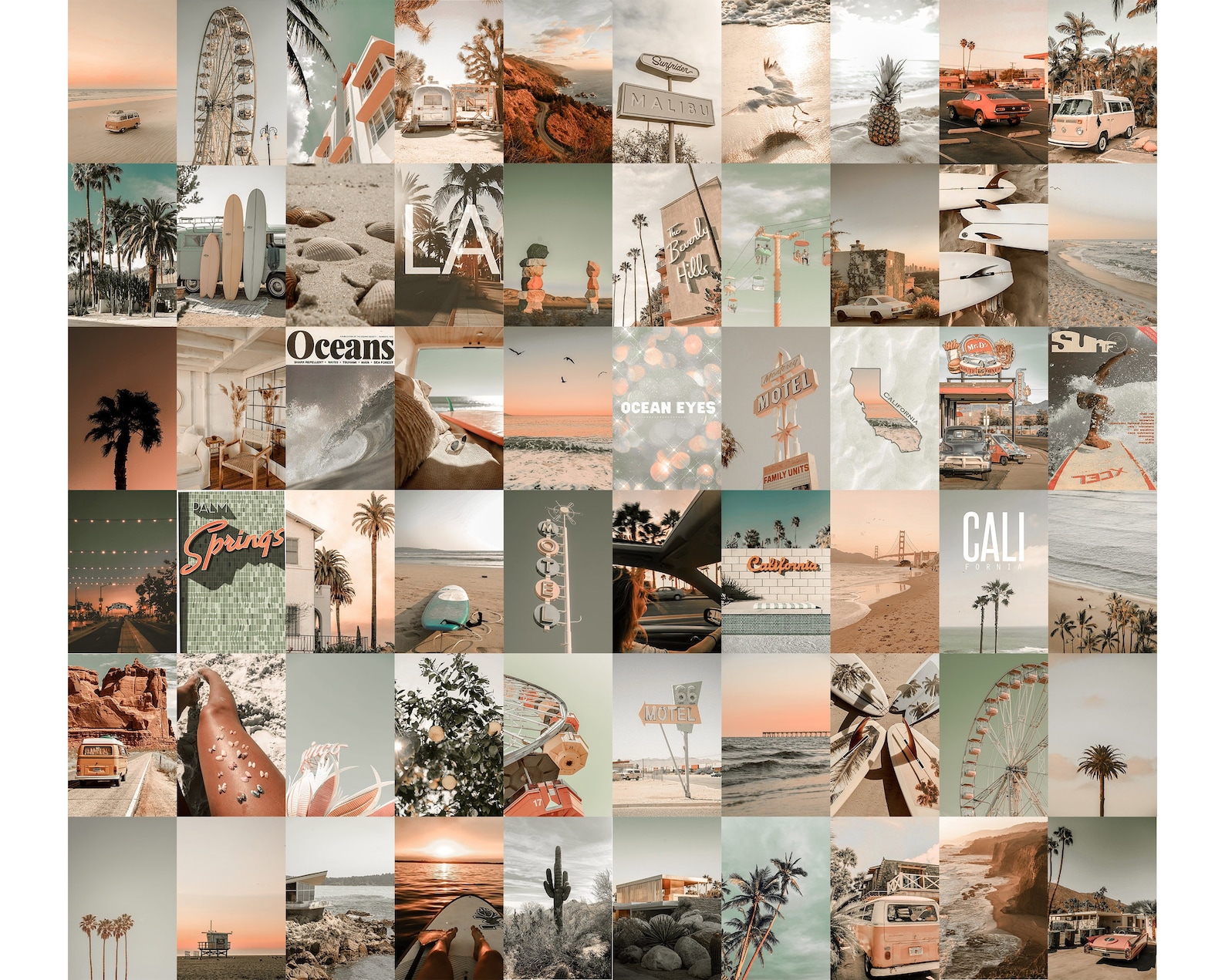 Summer Collage, Travel Collage, Printable Collage, Beach Collage Kit ...