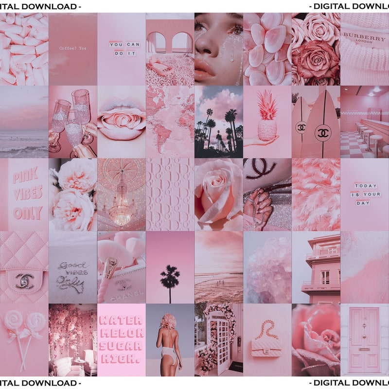 Pink Collage Kit - Etsy