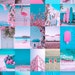 Pink Blue Collage 50 PCS, Beach Collage, Summer Collage, Pink Teal ...