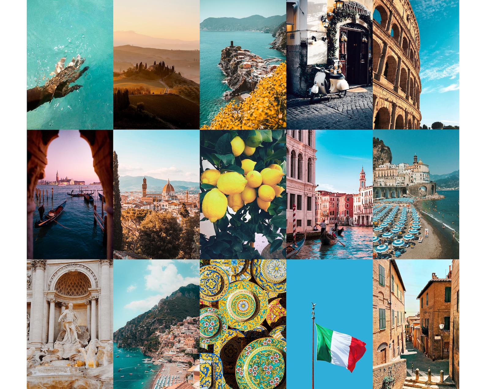 75PCS Travel Collage, Italy Collage, Wanderlust Collage, City Collage, Summer Collage, Travel ...