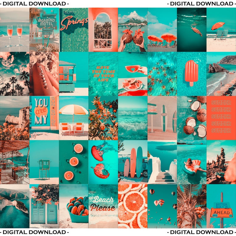 Orange Wall Collage - Etsy