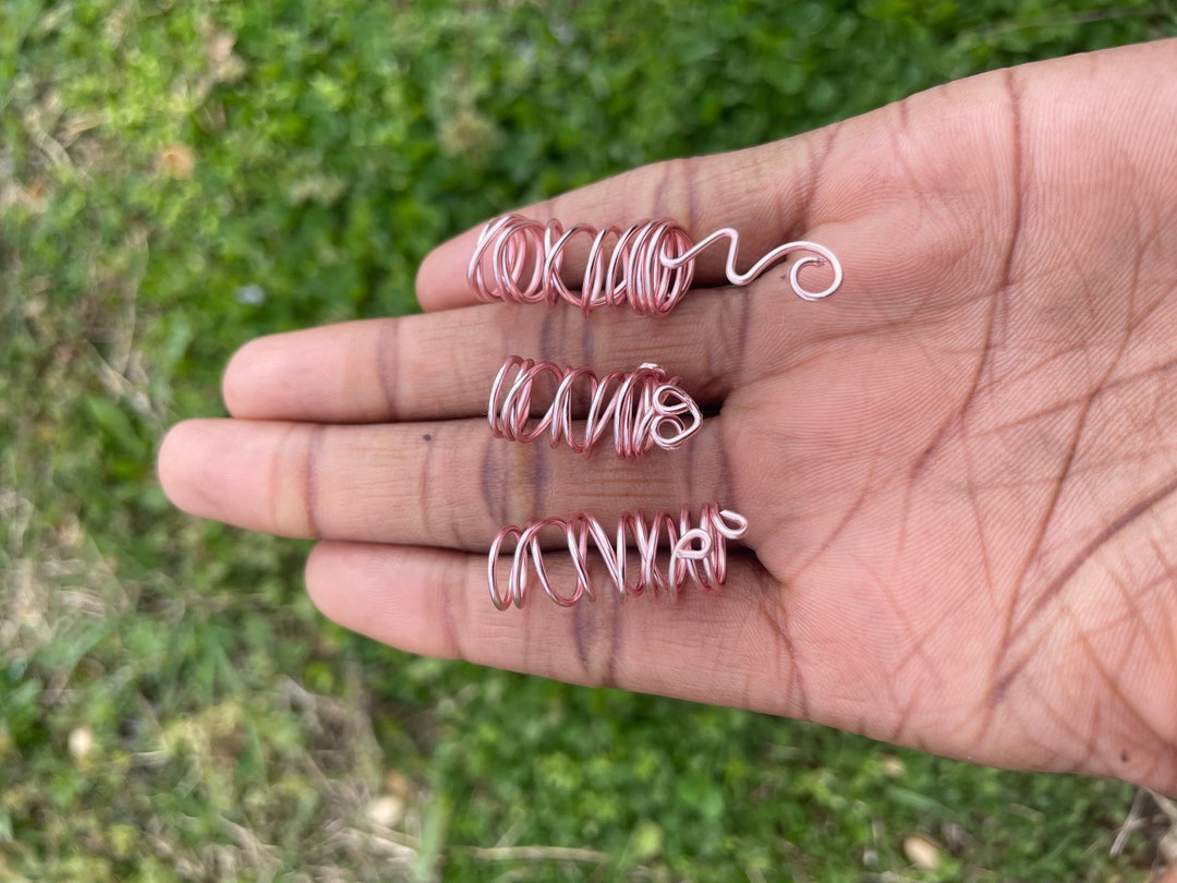 Rose GOLD Criss Cross Loc Jewelry Set 3 Pc Gold Copper Loc Coil Braid ...