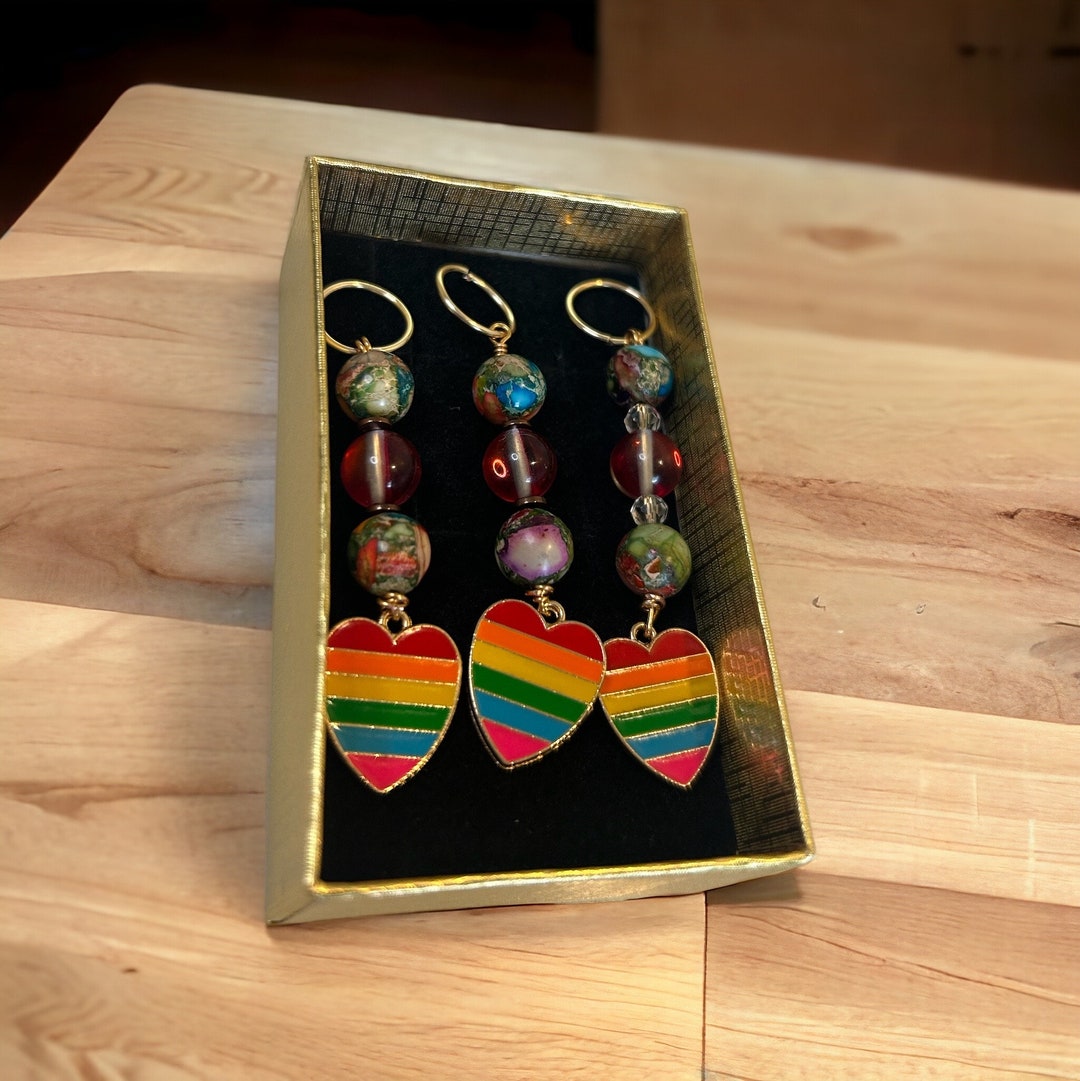 Love is Love Loc Jewelry Set / Rainbow Heart Braid Jewelry / Hair ...