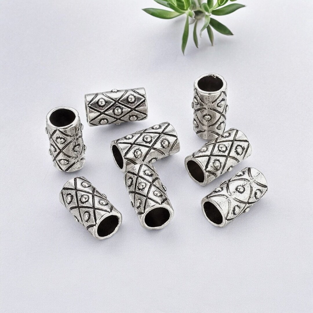 Tibetan Silver Loc Beads Large Hole Decorative Bead for Locs - Etsy