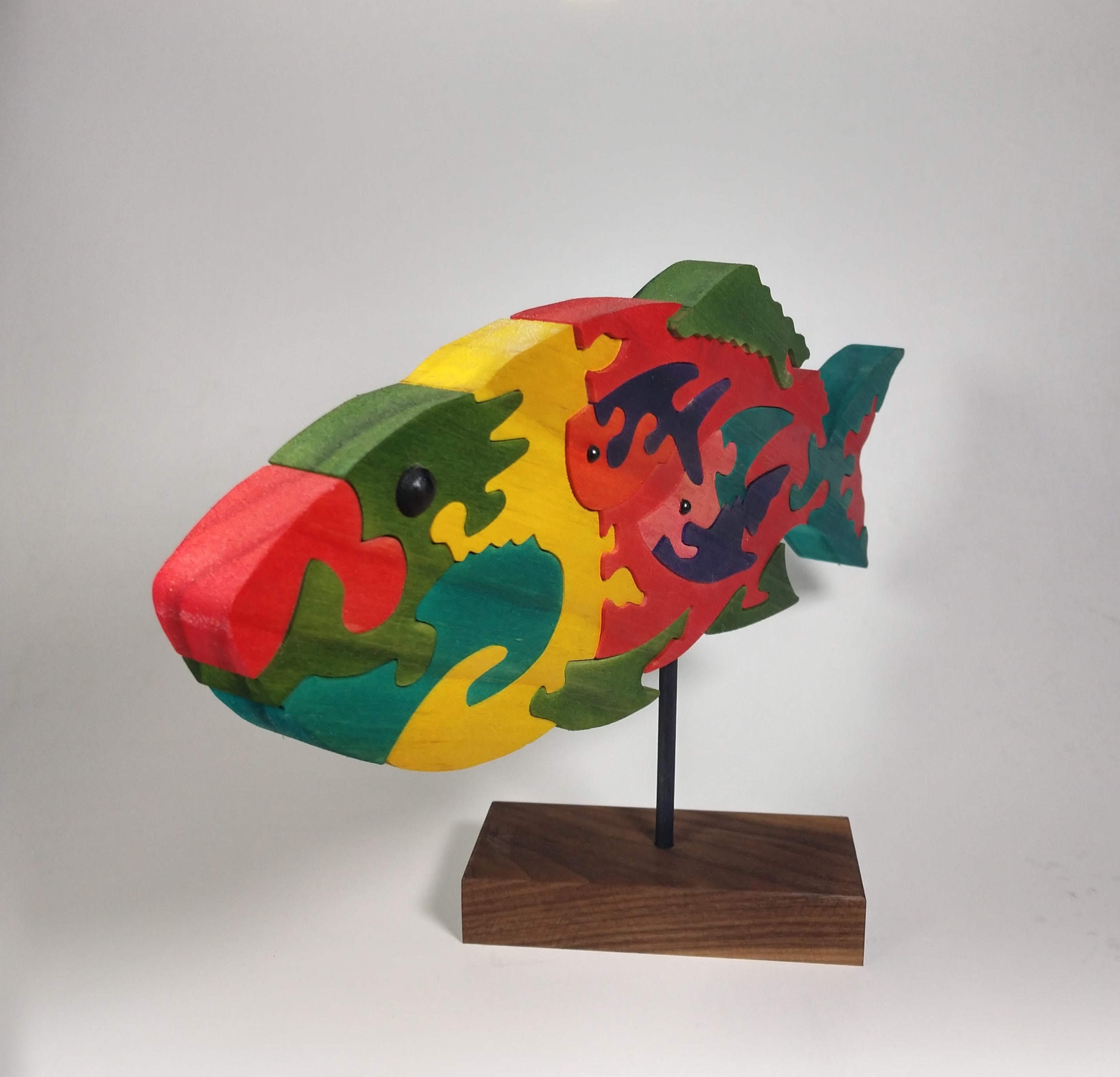 Handmade Colorful Fish Puzzle | Etsy