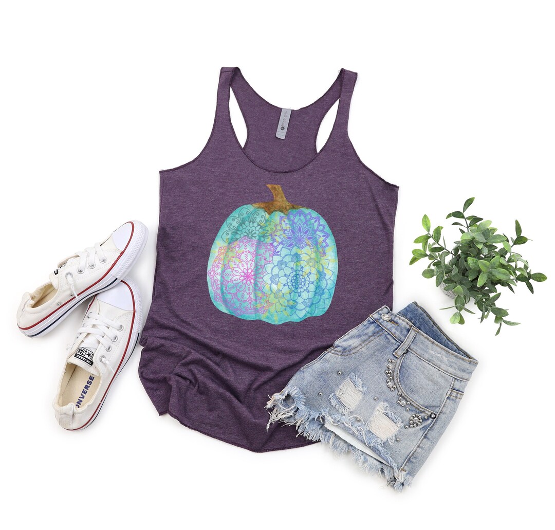 Pumpkin Tank Cute Fall Tank Womens Pumpkin Shirt Halloween - Etsy