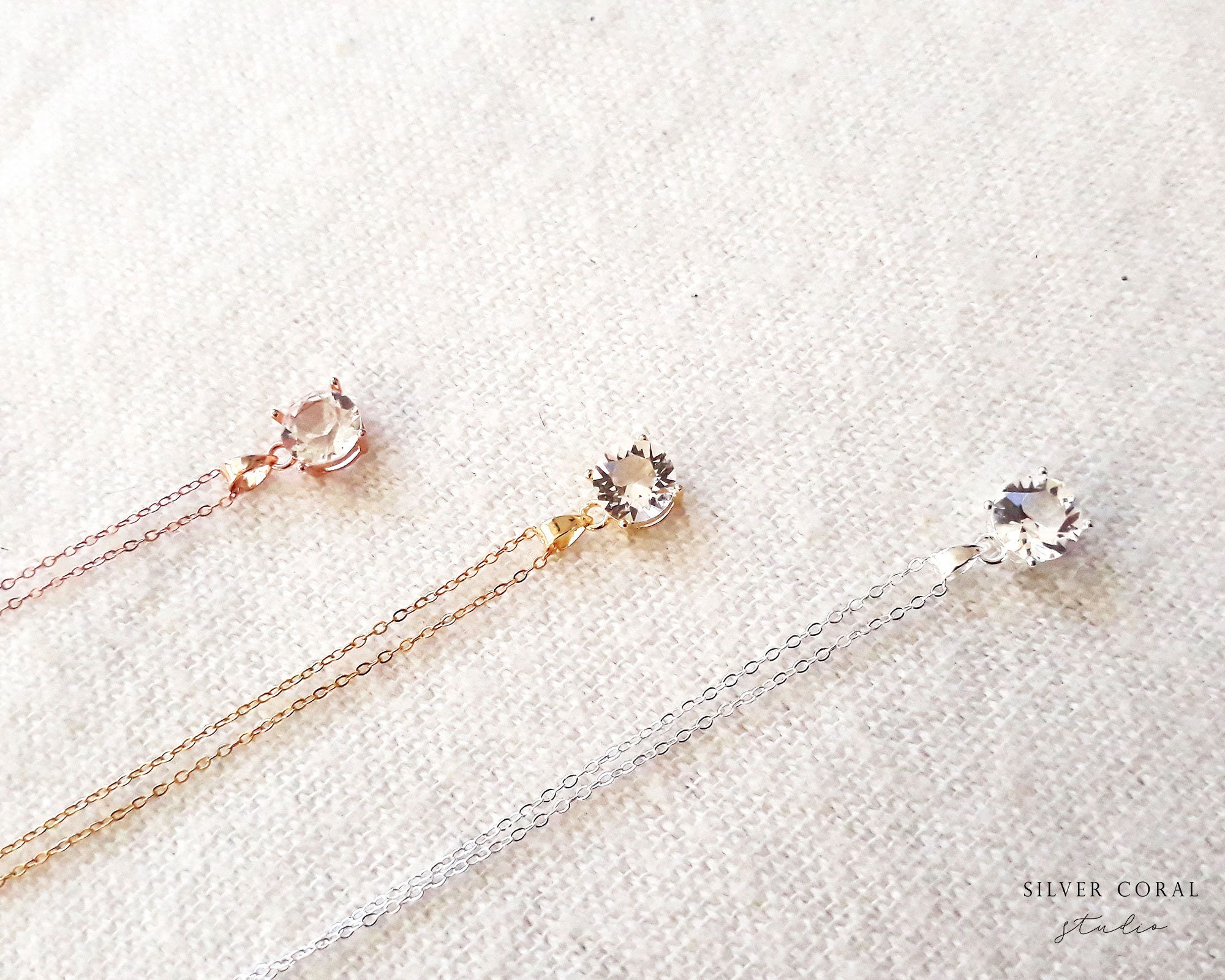 January Birthstone Necklace, Siam Birthstone, Birthday Gift for Her ...
