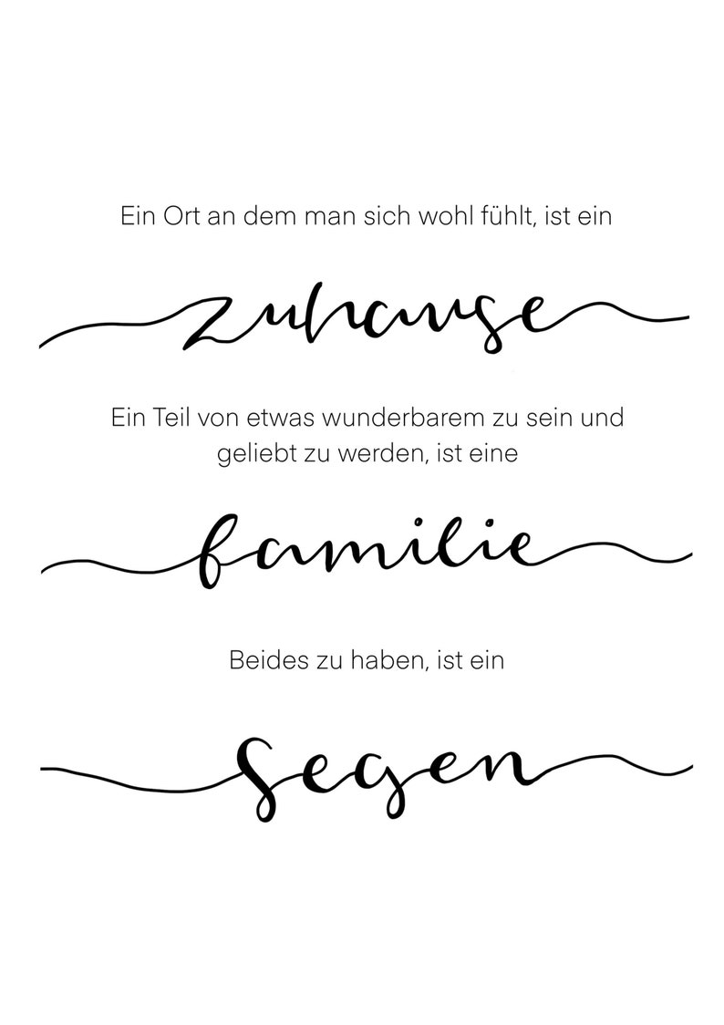 Poster Family Slogan A4 | Etsy