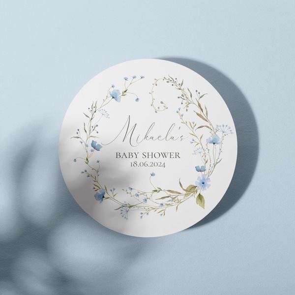 Personalised Wildflower Baby Shower Stickers - Etsy