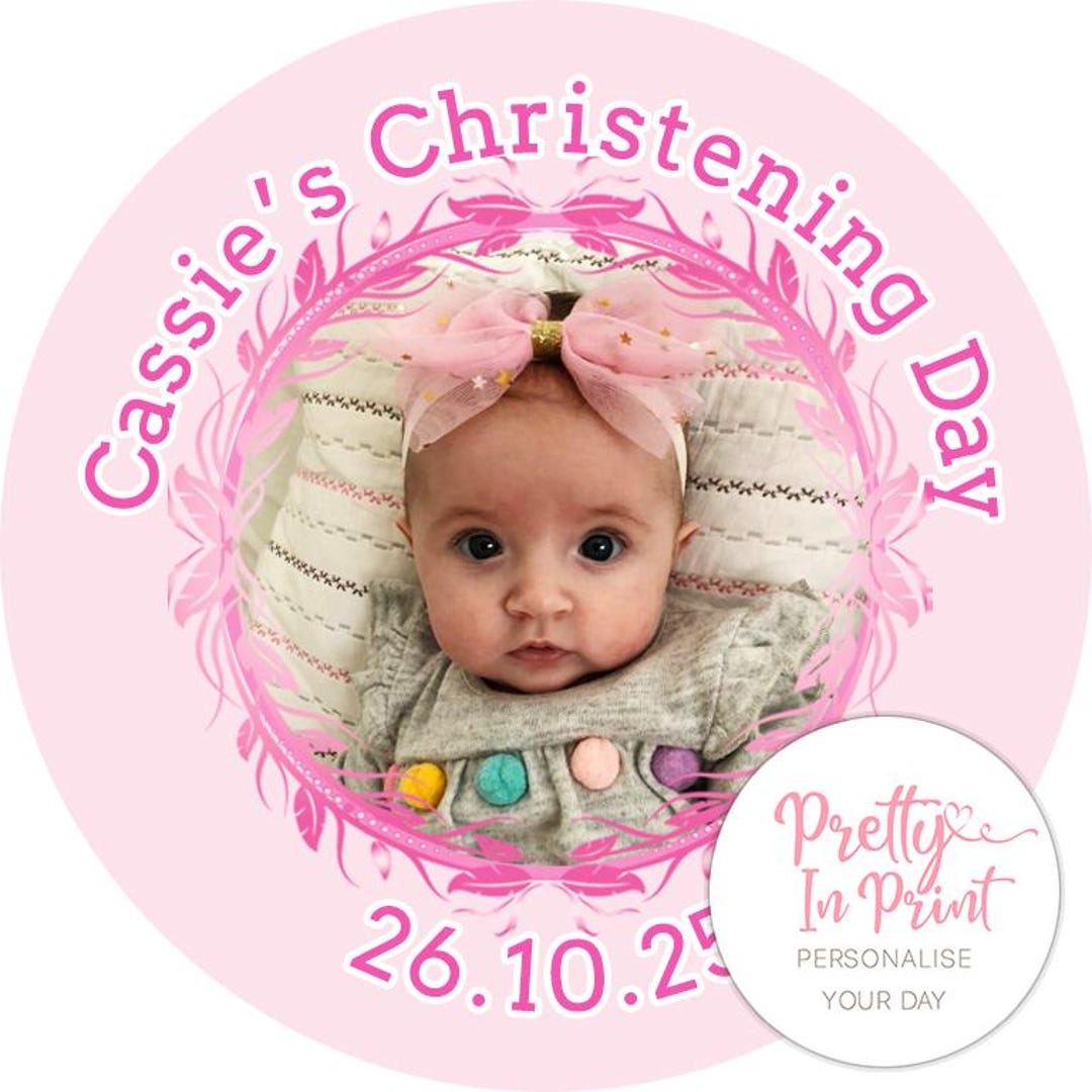 Personalised Photo Picture Christening Baptism Stickers - Etsy