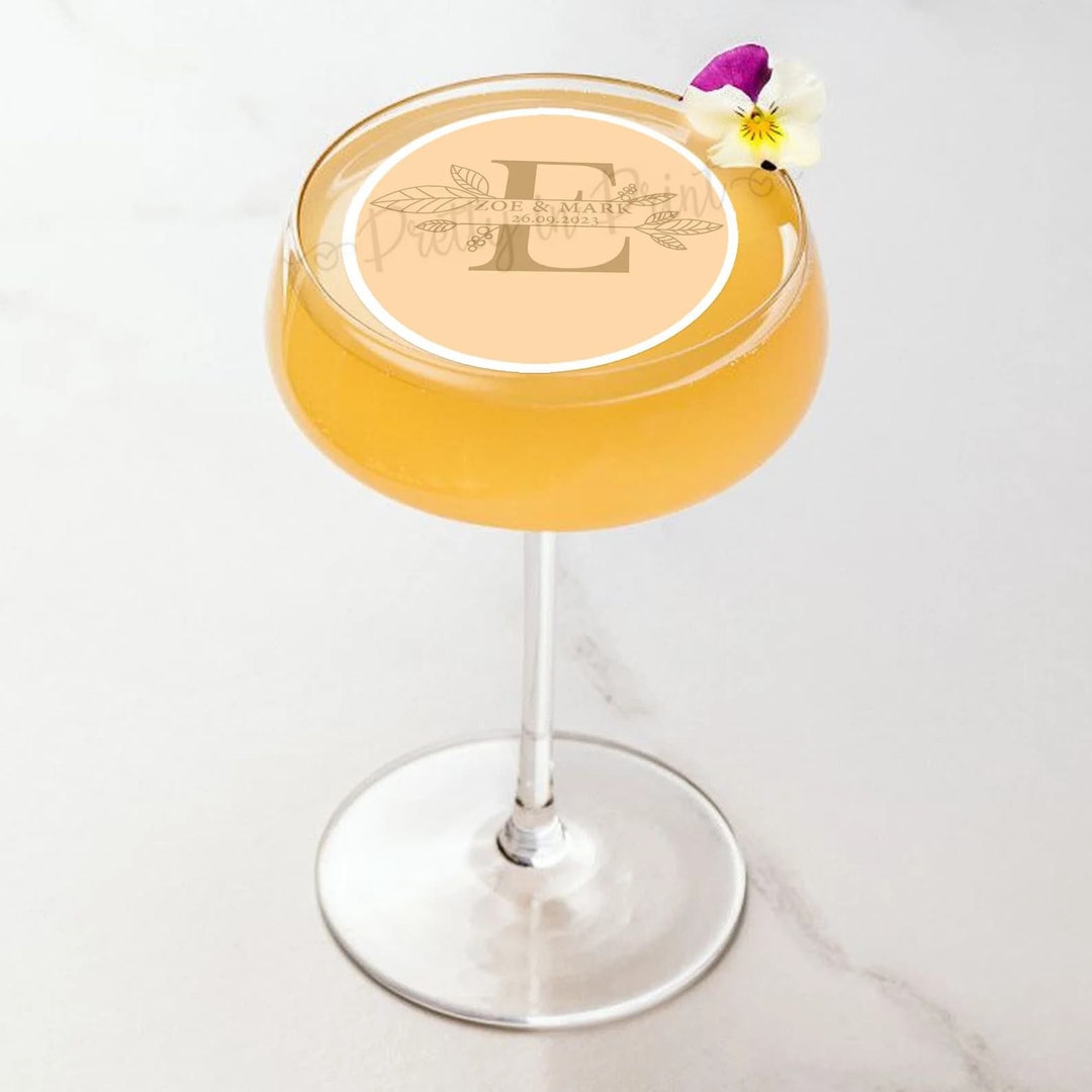 Personalised Signature Drinks Topper Cocktail Topper Party Wedding Hen ...