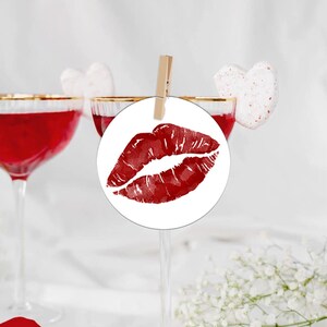 Valentines Gin Drinks Topper Cocktail Topper Party Edible Favour - Etsy