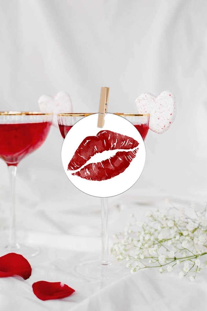 Valentines Gin Drinks Topper Cocktail Topper Party Edible Favour - Etsy