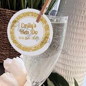 Personalised Signature Cocktail Topper, Glitterball Theme Edible Drinks ...