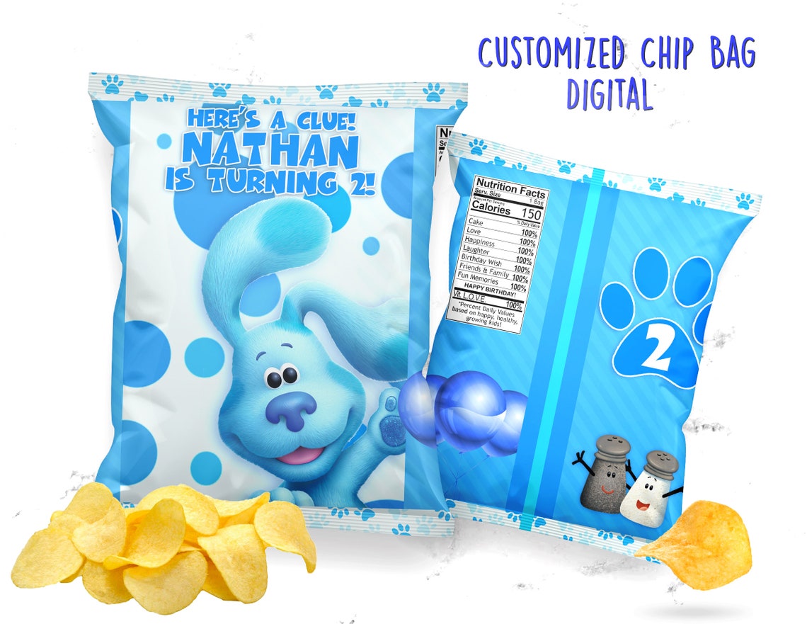 Boss Baby Chip Bag, Digital Chip Bag, Printable Blues Clues Chips ...