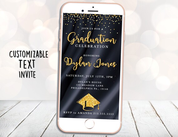 Graduation Invitation Graduation Party Text Great Invite | Etsy
